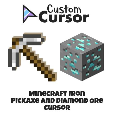 Minecraft Iron Pickaxe And Diamond Ore Cursors