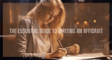The Essential Guide To Writing An Affidavit