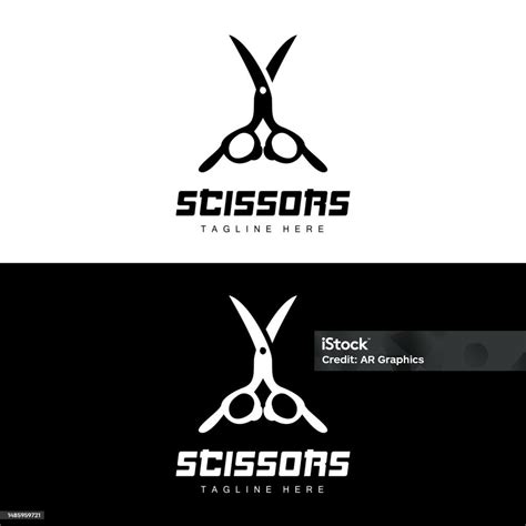 가위 로고 절삭 공구 벡터 이발소 면도기 가위 심플한 디자인 일러스트레이션 템플릿 아이콘 가위에 대한 스톡 벡터 아트 및 기타