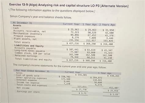Solved Exercise 13 9 Algo Analyzing Risk And Capital