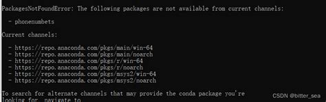 Packagesnotfounderror The Following Packages Are Not Available From