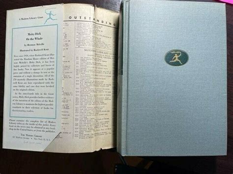 Moby Dick 1930 H Melville Illust Rockwell Kent Dj Modern Library