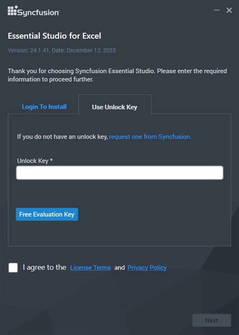 Installing Syncfusion Excel Offline Installer Syncfusion