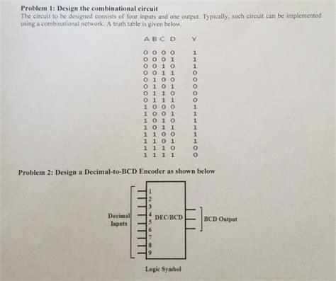 Solved Problem Design The Combinational Circuit The Chegg