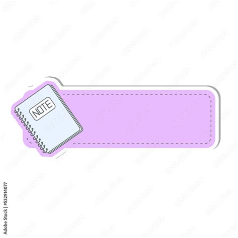 Notebook Cute Label Name Tags Sticker Stock Illustration Adobe Stock