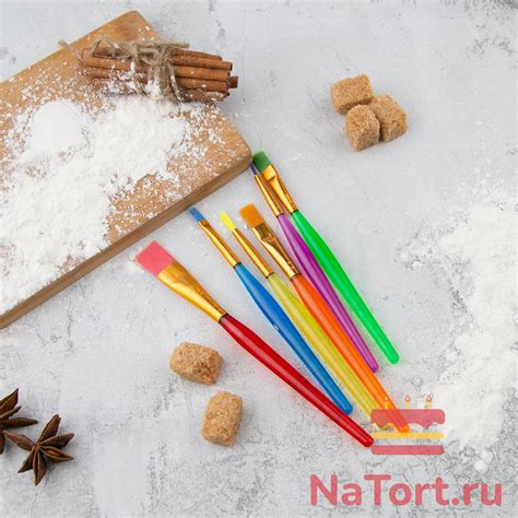 Кисти кондитерские цветные (набор 6 шт) – купить за 75 ₽ | Оптовый ...