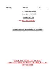 ECE HW Pdf Last Name First Name ID ECE Electric Circuits Spring Quarter