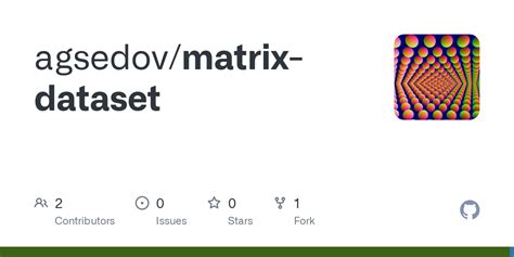 GitHub Agsedov Matrix Dataset