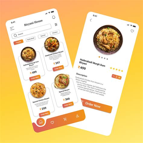 Restaurant Menu UI Mobile App Design Behance