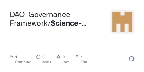 Github Dao Governance Frameworkscience Publishing Dao