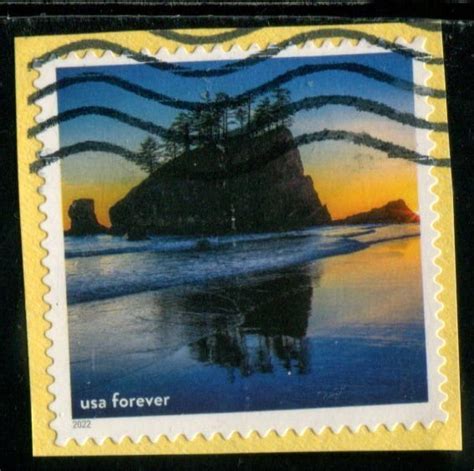 5713d Us 60c National Marine Sanctuaries Sea Stacks Sa Used On Paper United States