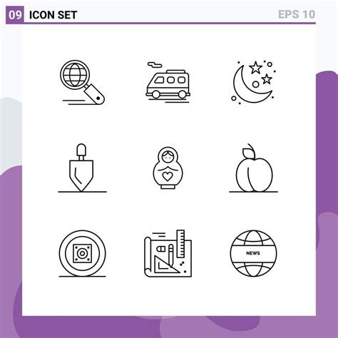 9 User Interface Outline Pack Of Modern Signs And Symbols Of Love Dolphin Planet Tools Gardening