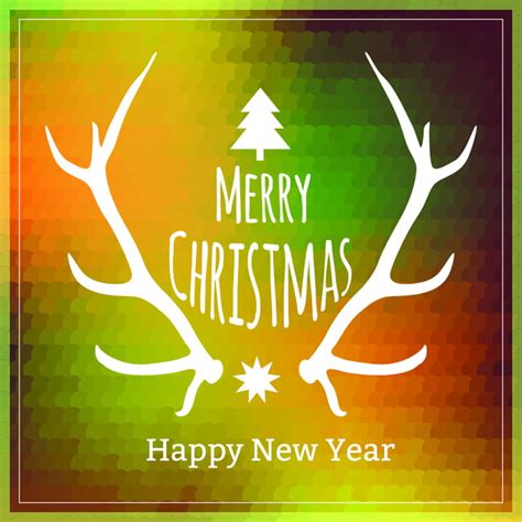 인쇄 술과 사슴 뿔 크리스마스 일러스트 Eps Ai Uidownload