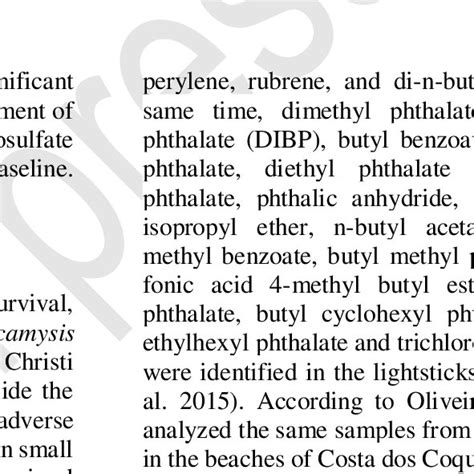 Toxicity Identification And Evaluation Phase 1 Represents The Stock