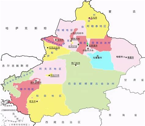 新疆所有县市地图全图高清版新疆的详细地图 生活 布条百科