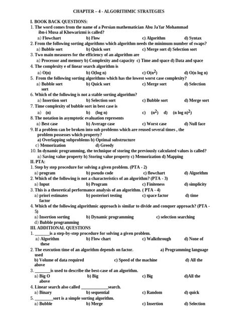 Chapter4 Algorithmic Strategies 12 Pdf Algorithms Time Complexity