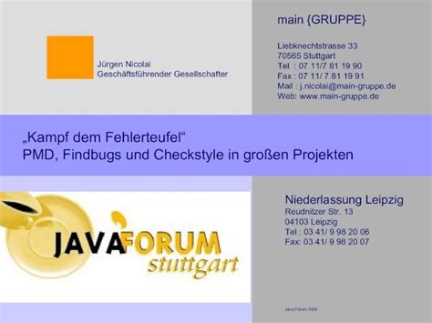 Pdf „kampf Dem Fehlerteufel“ Pmd Findbugs Und Checkstyle In Alt