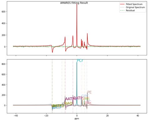 Fitting Simulated In Vivo P Mrs Data Pyamares Documentation