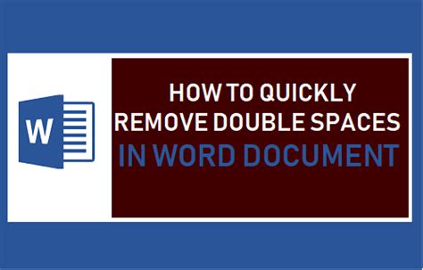 How To Remove Double Spaces In Word Document Techbout