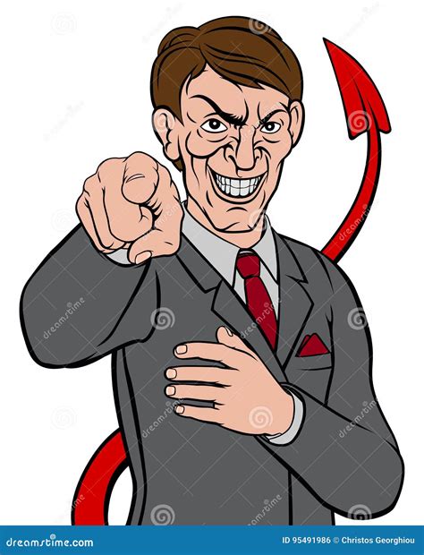 Businessman Devil Tail Stock Vector Illustration Of Demonic 95491986