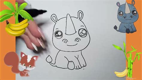 귀여운 그림을 만드는 방법 쉬운 그리기 코뿔소 Youtube