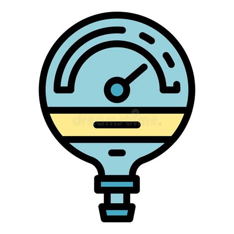 Manometer Industrial Icon Color Outline Vector Stock Vector Illustration Of Industry Isolated