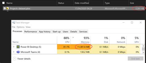 Power Bi High Memory Consumption When Creating Mea Microsoft Fabric Community