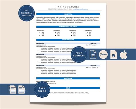2023 Professional Resume Template Resume Template For Ms Word Pages