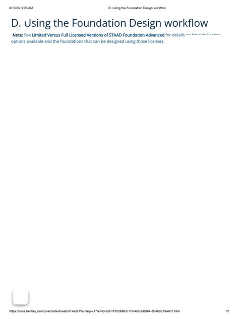 D Using The Foundation Design Workflow Pdf