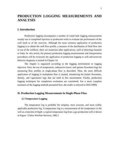 Pdf Production Logging Measurements And Analysis Dokumentips