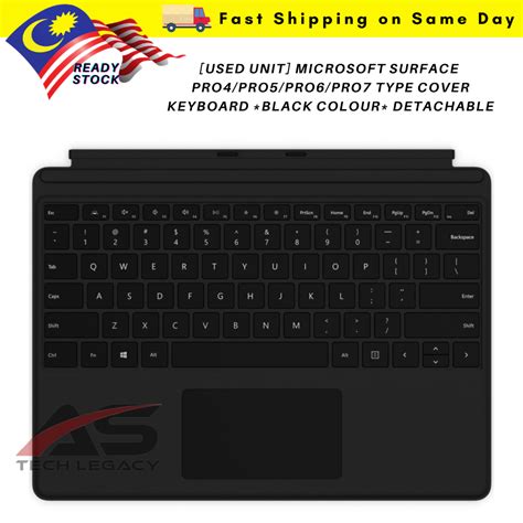 Type Cover Keyboard [used Unit] Microsoft Surface Pro4 Pro5 Pro6 Pro7 Black Colour Detachable