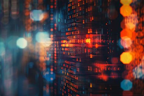 Closeup Shot Of Programming Code Blurred In Bokeh Style Stock Illustration Illustration Of