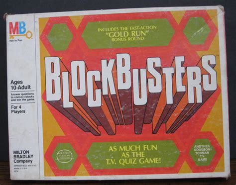 Sold Blockbusters Tv Game Show Home Board Game No Timer Milton Bradley 1982 Vintage
