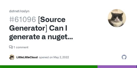 [source generator] can i generate a nuget package using source generator · issue 61096 · dotnet