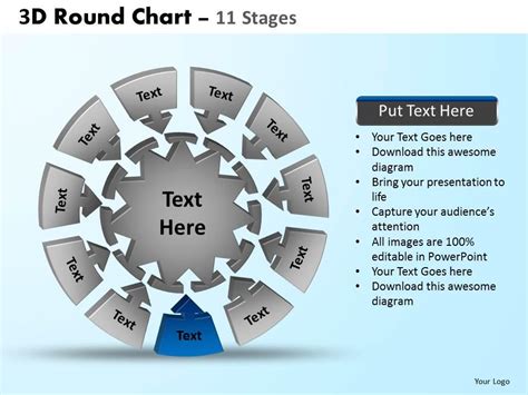 D Round Chart Stages Powerpoint Slides And Ppt Templates