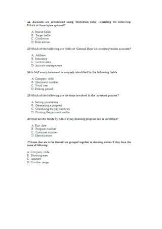 Sap Fi Certification Questions PDF