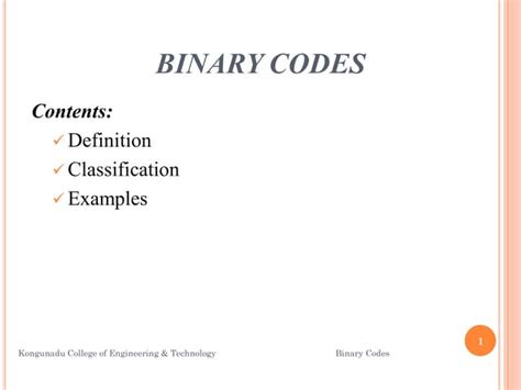 Binary Codes Pdf