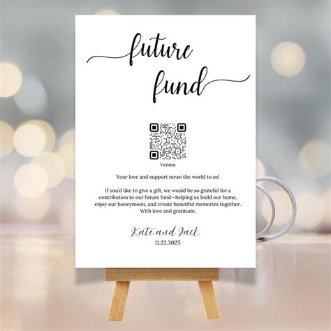 Future Fund Qr Code Sign Editable Canva Template Handwritten Font
