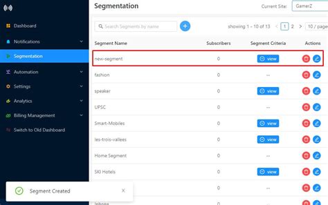 segment subscribers automatically on page visit pushengage