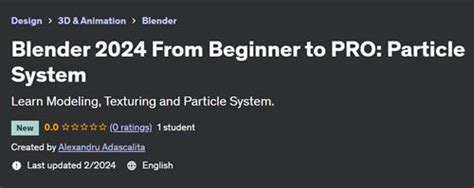 Blender 2024 From Beginner To Pro Particle System 2024 Scriptmafia