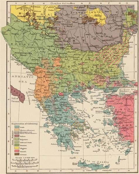 Ethnographic Map Of The Balkan Peninsula 1895