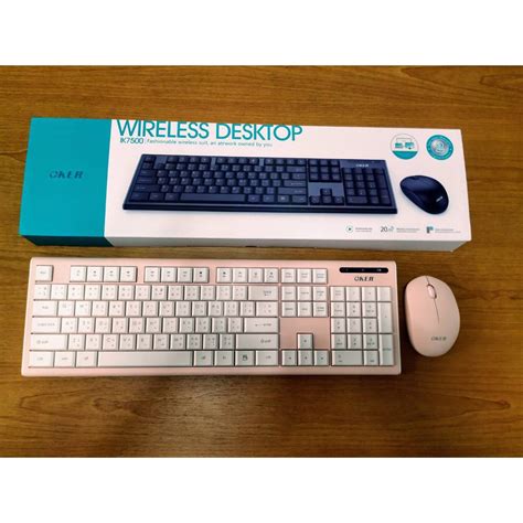 Oker ชุดคีย์บอร์ดเมาส์ไร้สาย Wireless Keyboard Mouse Set รุ่น Ik7500 ชมพู Normal Umbrella It