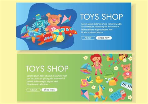Toy Shop Banner Vector Art Icons And Graphics For Free Download