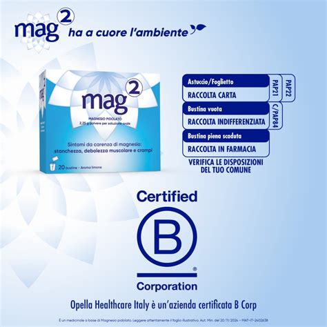 Mag 2 20 Bustine Per Stanchezza E Stress 225 Gr Magnesio Tuttofarma