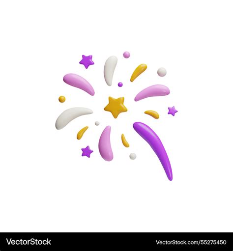 Sparkling Firework Explosion Firecracker Vector Image