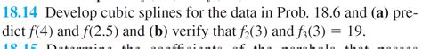 Solved Develop Cubic Splines For The Data In Prob Chegg