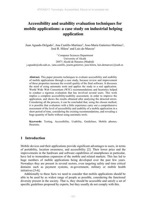 Pdf Accessibility And Usability Evaluation Techniques For Mobile