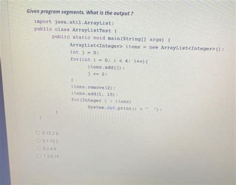 Solved Given Program Segments What Is The Output Import