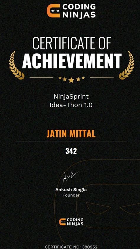 Jatin Mittal On Linkedin Innovation Codingninja Achievementunlocked Cndojo Cnleaders