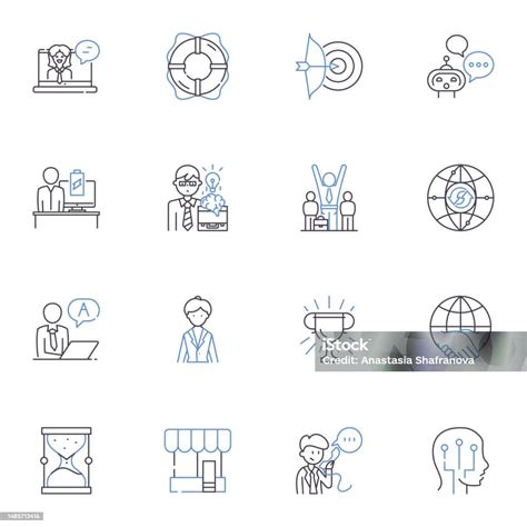 작업 진행 라인 아이콘 컬렉션입니다 업적 발전 야망 경력 개발 방향 고도 벡터 및 선형 그림 경험 성장 개선 개요 표지판 세트 가장자리에 대한 스톡 벡터 아트 및 기타